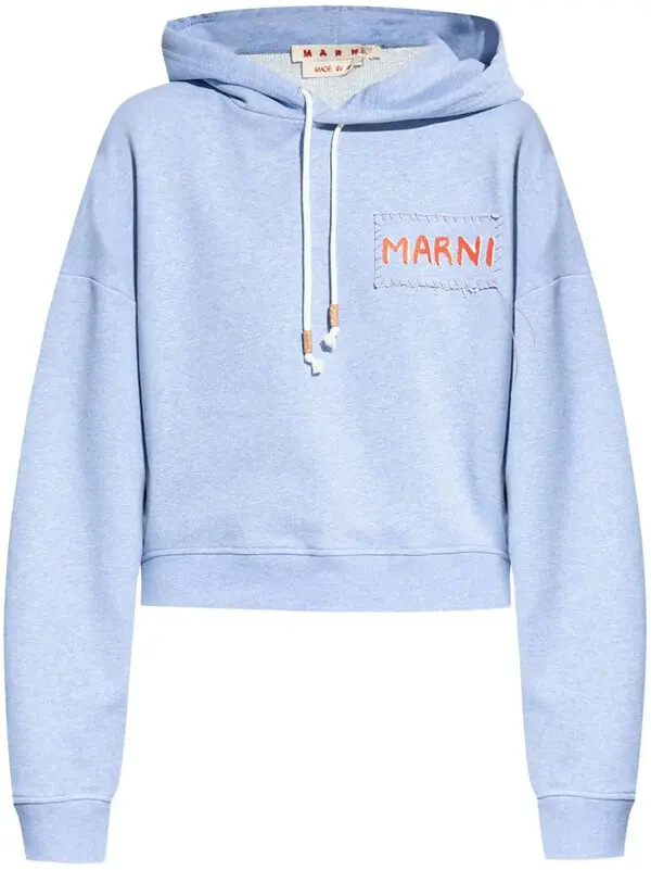 Marni Logo-appliqué Cotton Hoodie