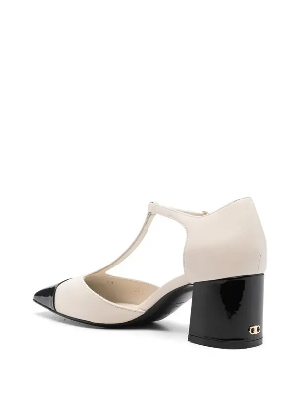 FERRAGAMO T-bar Leather Pumps