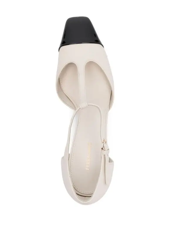 FERRAGAMO T-bar Leather Pumps
