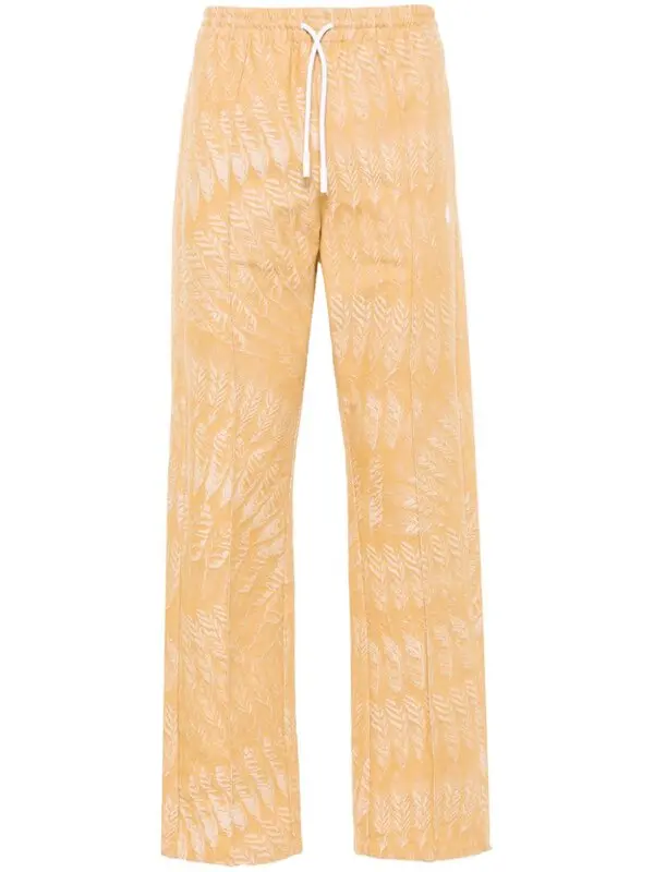 COUNTY OF MILAN Marcelo Burlon Aop Feather Trousers - Neutrals