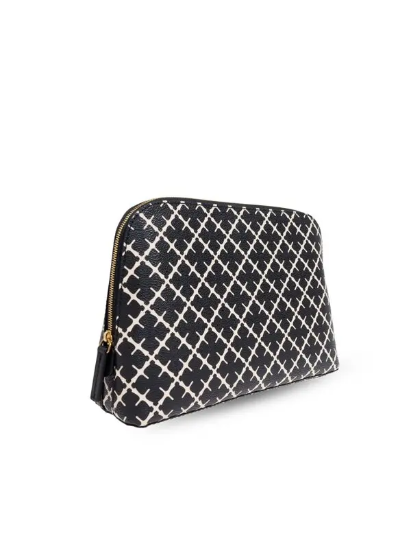 BY MALENE BIRGER Floral Motif Makeup Bag - Black