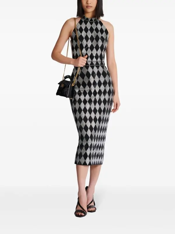 Balmain Diamond Rhinestone Midi Skirt