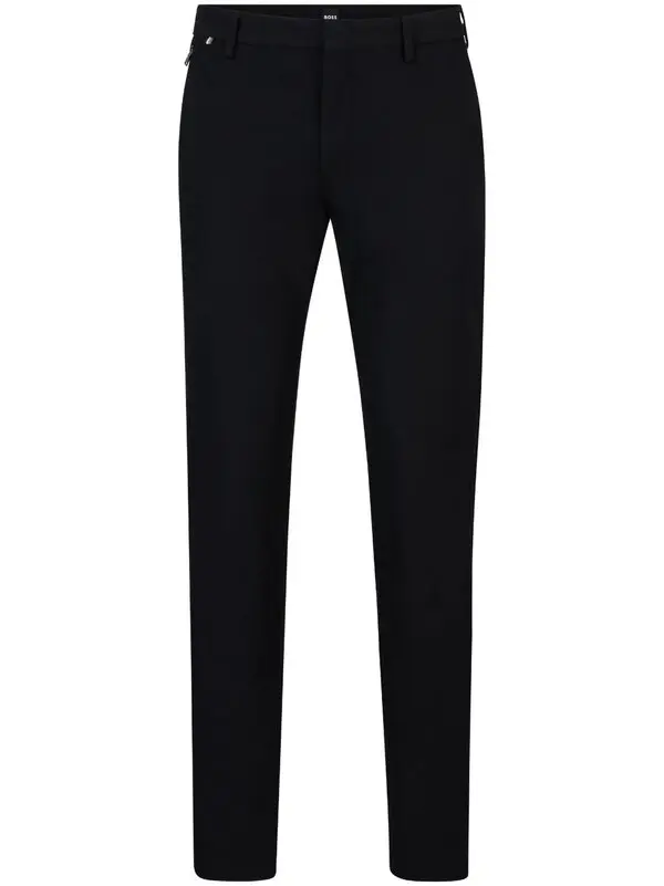 BOSS Mid-rise Slim-fit Trousers - Black