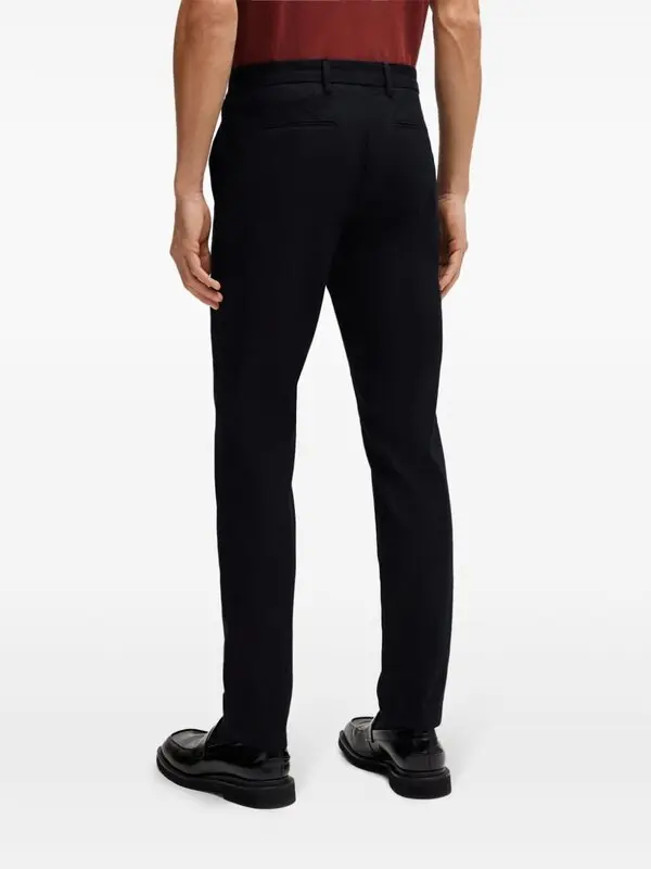 BOSS Mid-rise Slim-fit Trousers - Black