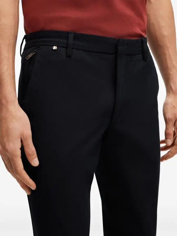 BOSS Mid-rise Slim-fit Trousers - Black