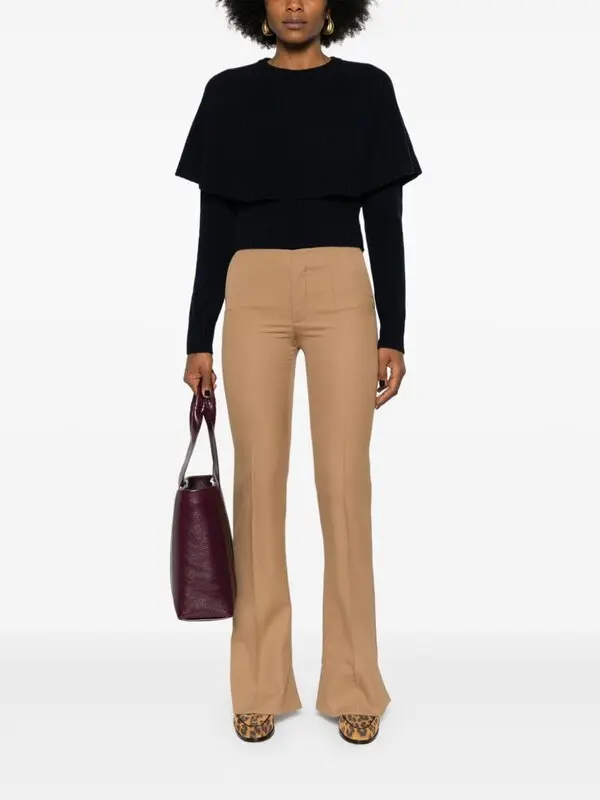 Chloé Cape-attachment Ribbed Jumper