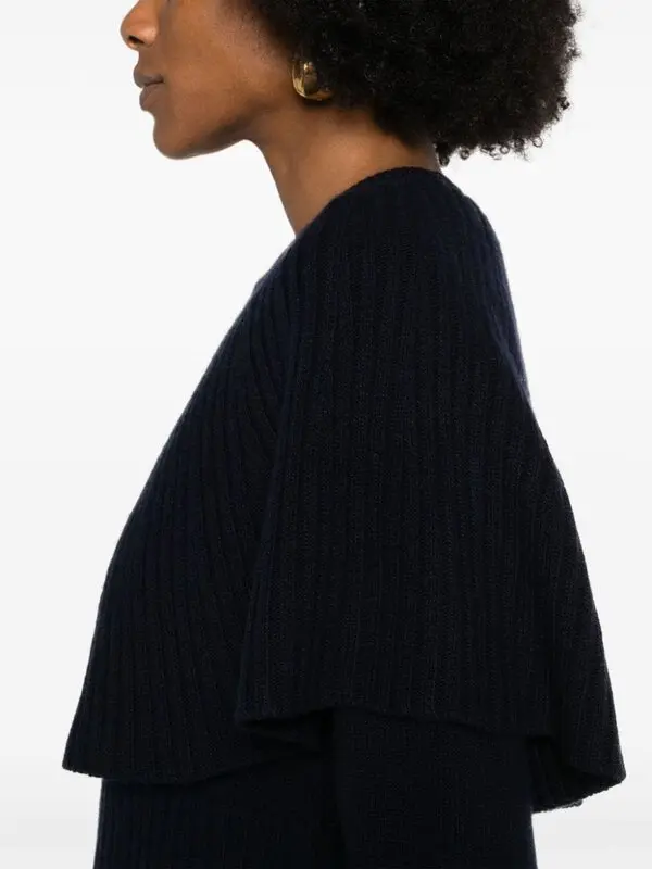 Chloé Cape-attachment Ribbed Jumper