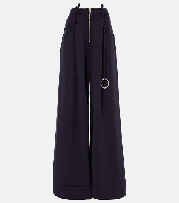 Attico High-rise Wide-leg Pants