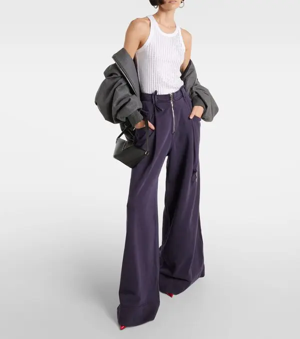 Attico High-rise Wide-leg Pants