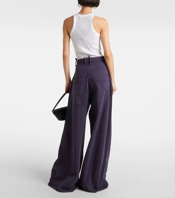 Attico High-rise Wide-leg Pants