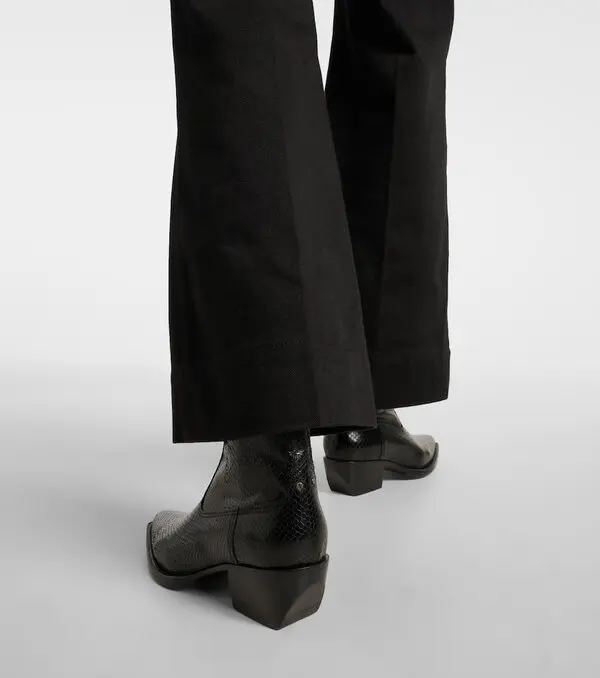GOLDEN GOOSE Debbie Snake-effect Ankle Boots - Black