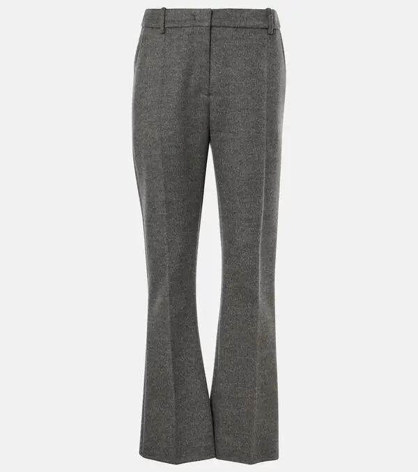 Valentino Garavani Mohair And Wool Flared Trousers