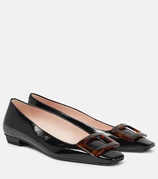 ROGER VIVIER Belle Vivier 25 Patent Leather Pumps - Black