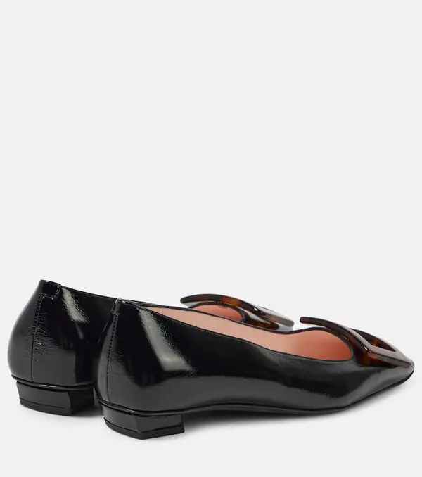 ROGER VIVIER Belle Vivier 25 Patent Leather Pumps - Black