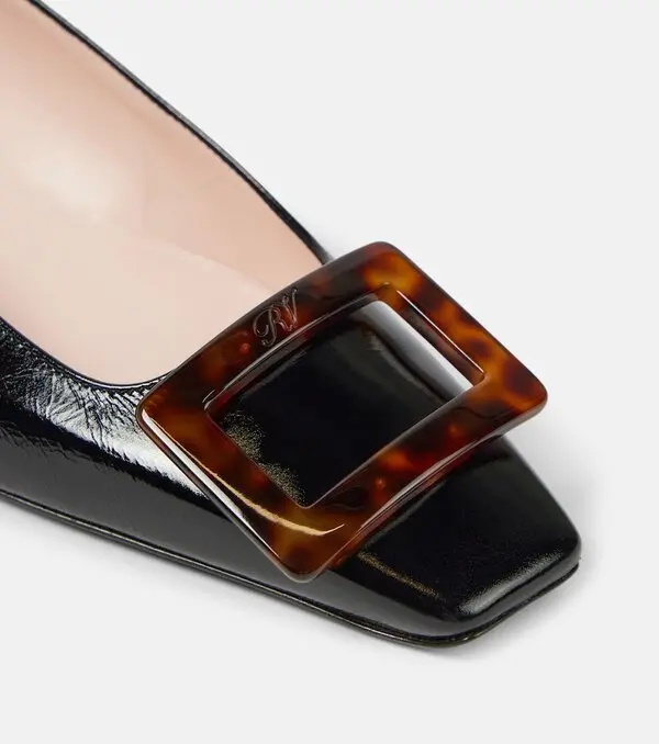 ROGER VIVIER Belle Vivier 25 Patent Leather Pumps - Black
