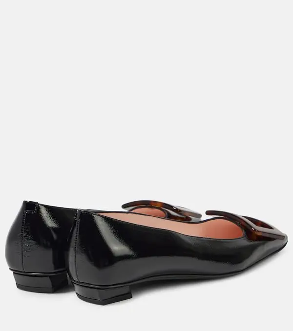 ROGER VIVIER Belle Vivier 25 Patent Leather Pumps - Black