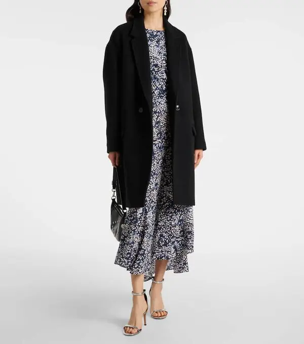 Isabel Marant Étoile Efegozi Wool, Cashmere And Silk Coat - Black