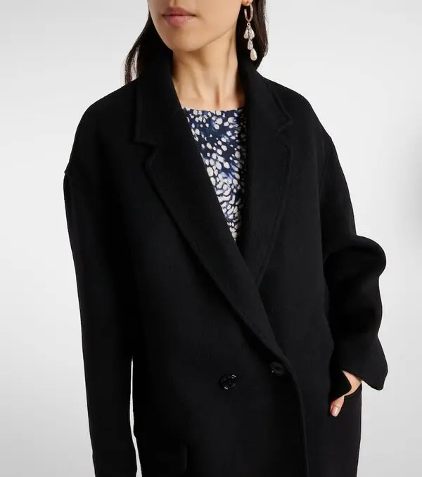 Isabel Marant Étoile Efegozi Wool, Cashmere And Silk Coat - Black