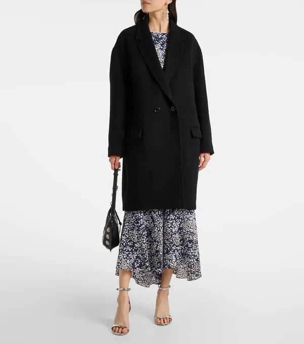 Isabel Marant Étoile Efegozi Wool, Cashmere And Silk Coat - Black