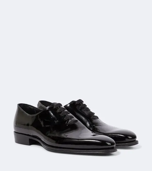 George Cleverley Merlin Patent Leather Oxford Shoes - Black