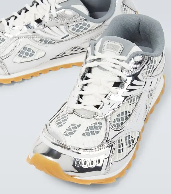 Bottega Veneta Orbit Lace-up Sneakers - Silver