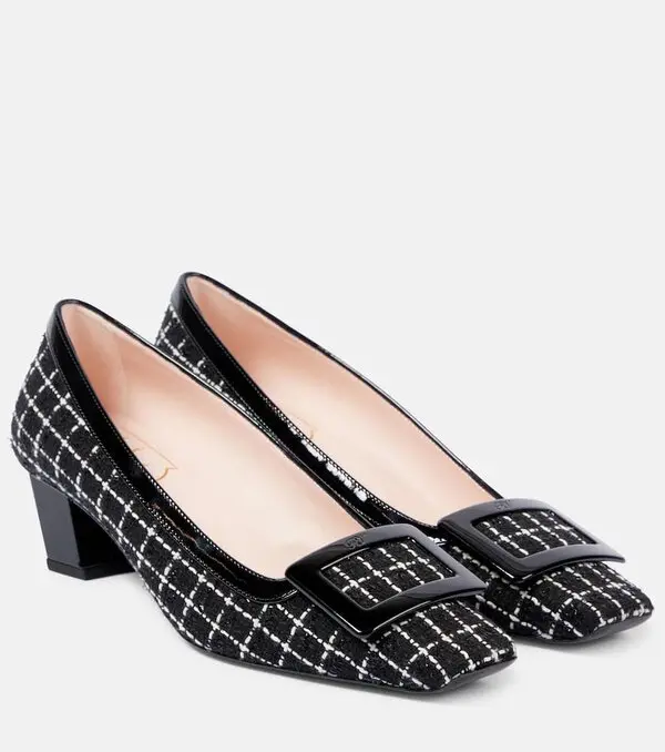 ROGER VIVIER Belle Vivier 45 Bouclé Pumps - Black