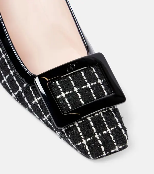ROGER VIVIER Belle Vivier 45 Bouclé Pumps - Black