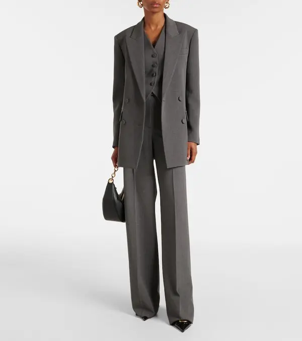 Valentino Garavani Wool Gabardine Double Breasted Blazer