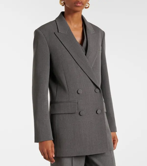 Valentino Garavani Wool Gabardine Double Breasted Blazer