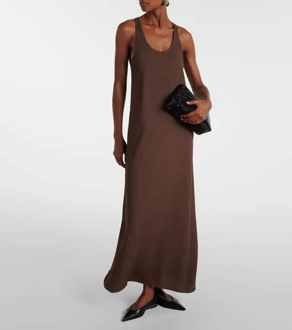 TOTEME Sablé Midi Dress - Brown