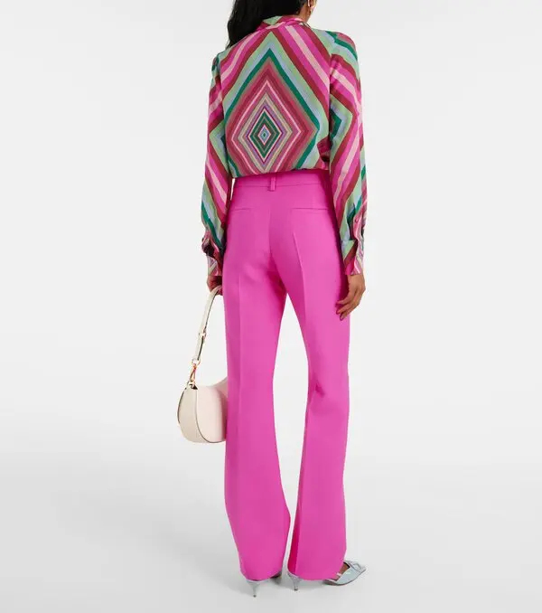 Valentino Garavani Crepe Couture Flared Pants - Pink
