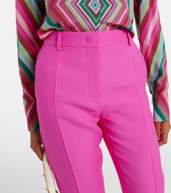 Valentino Garavani Crepe Couture Flared Pants - Pink