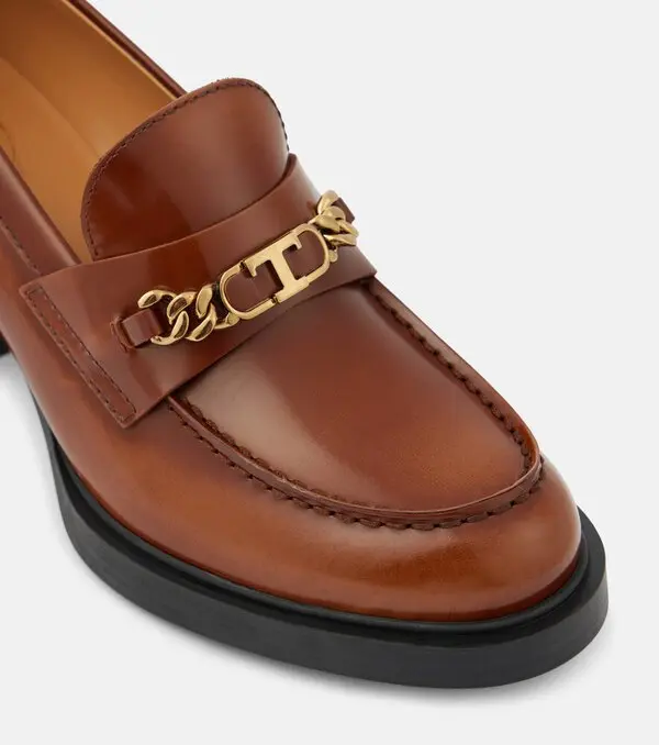 TOD'S Patent Leather Loafer Pumps