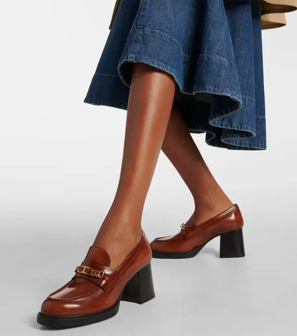 TOD'S Patent Leather Loafer Pumps