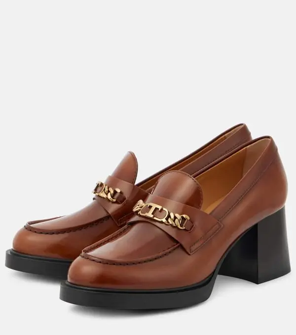 TOD'S Patent Leather Loafer Pumps