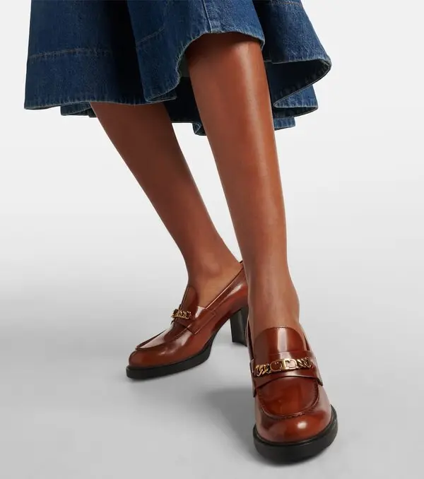 TOD'S Patent Leather Loafer Pumps