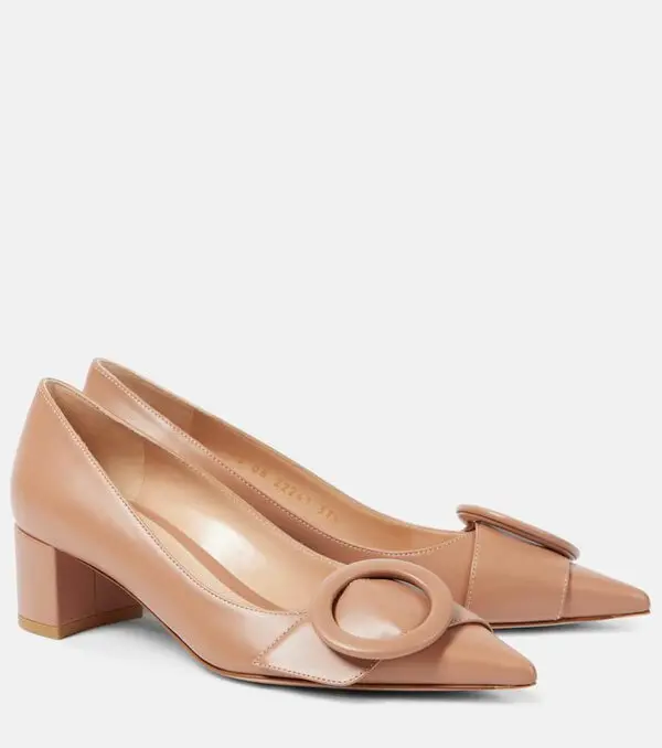 GIANVITO ROSSI Venezia Leather Pumps - Pink