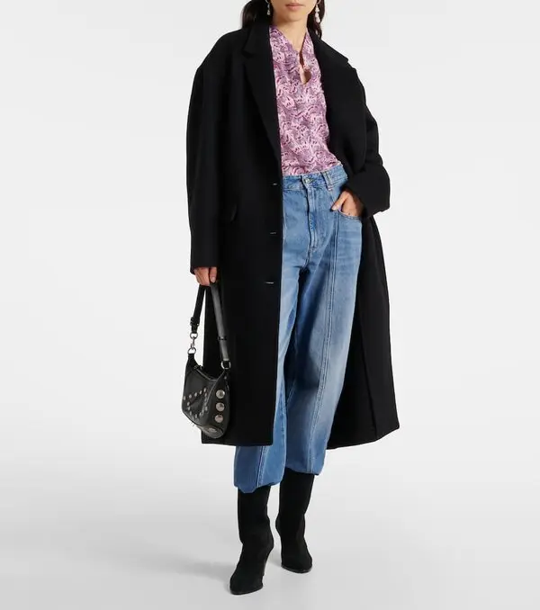 Isabel Marant Étoile Efezia Wool And Cashmere Coat - Black