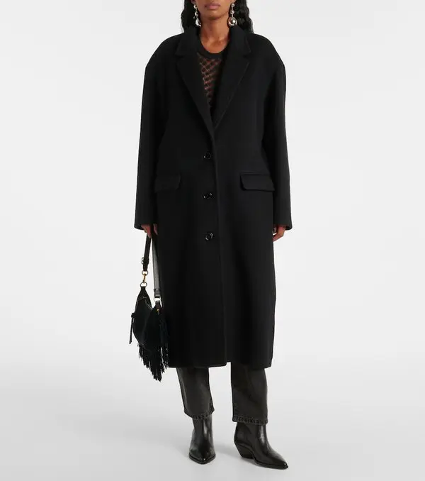 Isabel Marant Étoile Efezia Wool And Cashmere Coat - Black