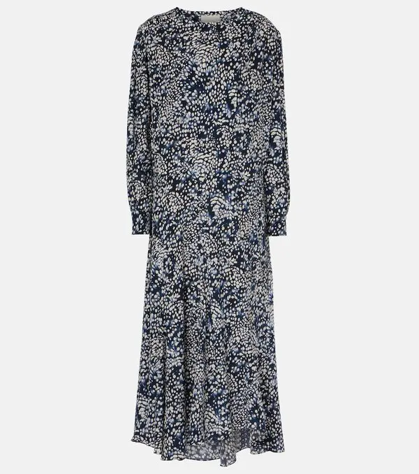Isabel Marant Étoile Hanane Ruffled Printed Maxi Dress - Blue