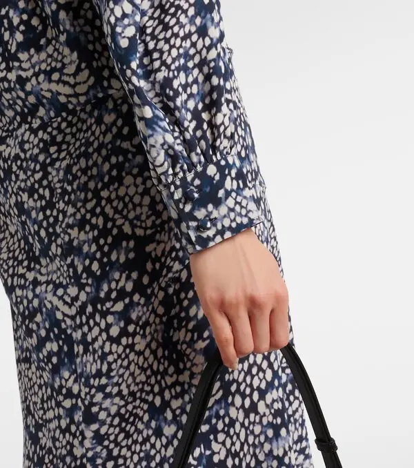 Isabel Marant Étoile Hanane Ruffled Printed Maxi Dress - Blue