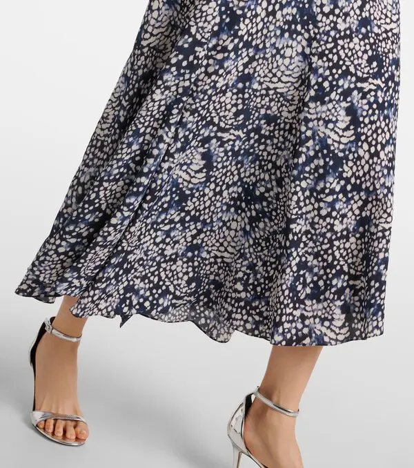 Isabel Marant Étoile Hanane Ruffled Printed Maxi Dress - Blue