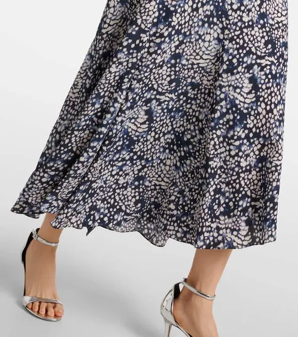 Isabel Marant Étoile Hanane Ruffled Printed Maxi Dress - Blue