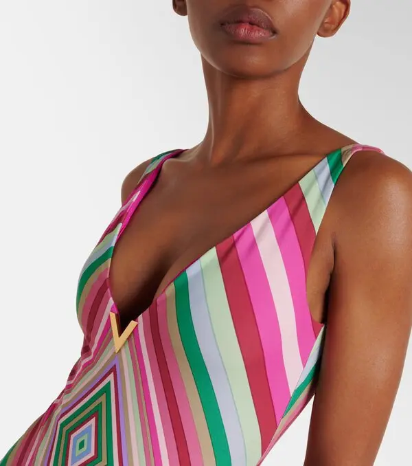 Valentino Garavani Printed One-piece Swimsuit