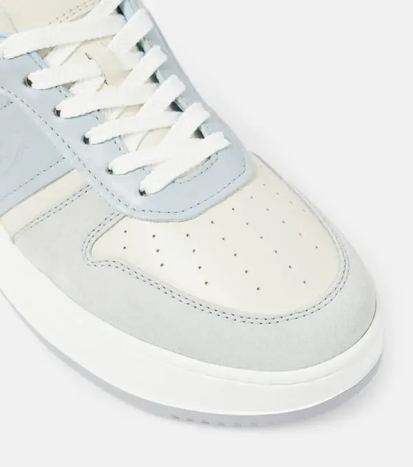 TOD'S Leather-trimmed Sneakers - Grey