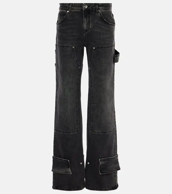 Blumarine Low-rise Straight Leg Jeans - Black