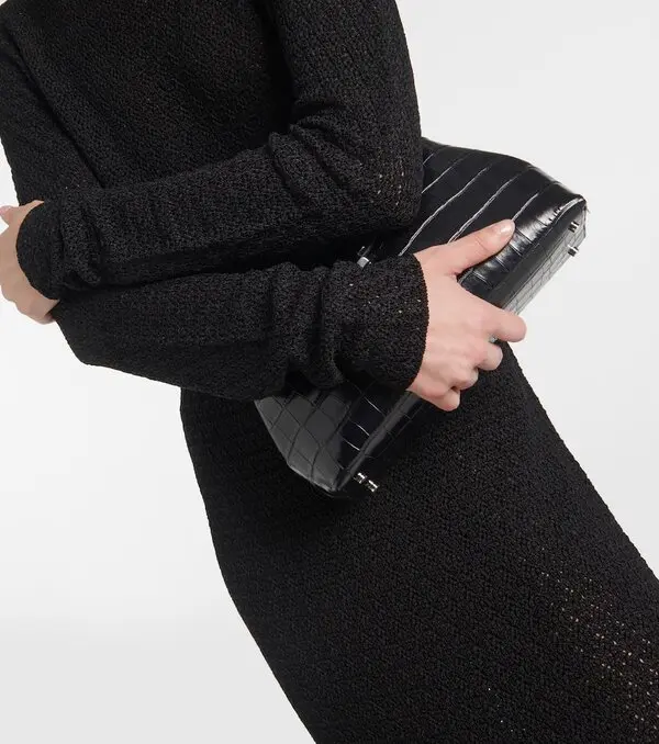 Toteme Crochet Maxi Dress In Black - 40% Off | Editorialist