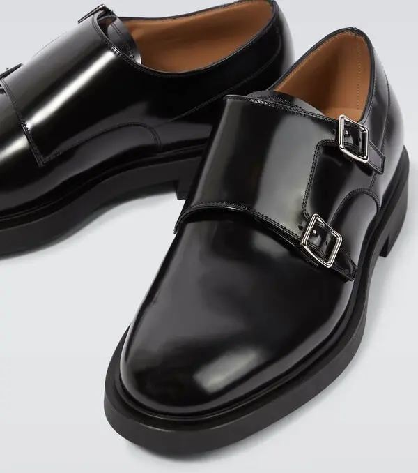 GIANVITO ROSSI Scott Leather Monk Strap Shoes
