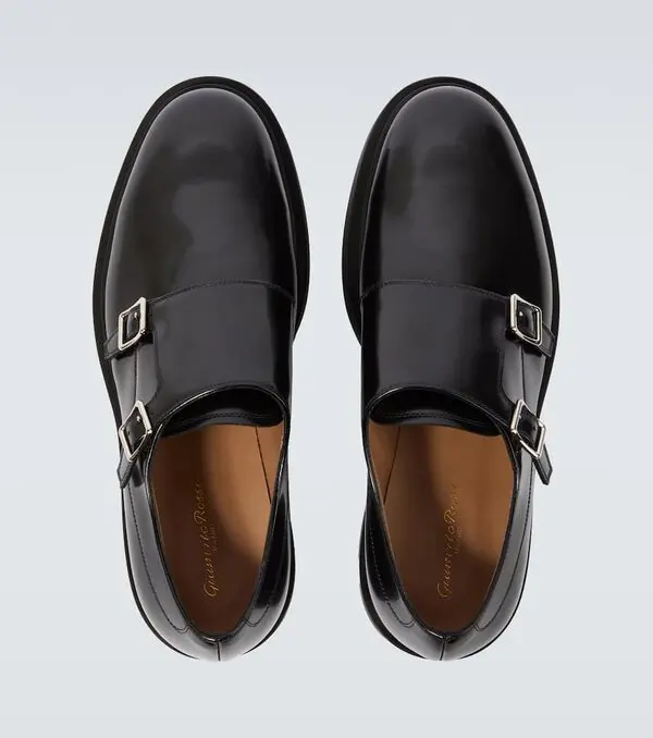 GIANVITO ROSSI Scott Leather Monk Strap Shoes