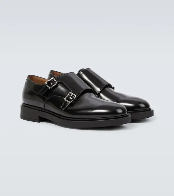 GIANVITO ROSSI Scott Leather Monk Strap Shoes